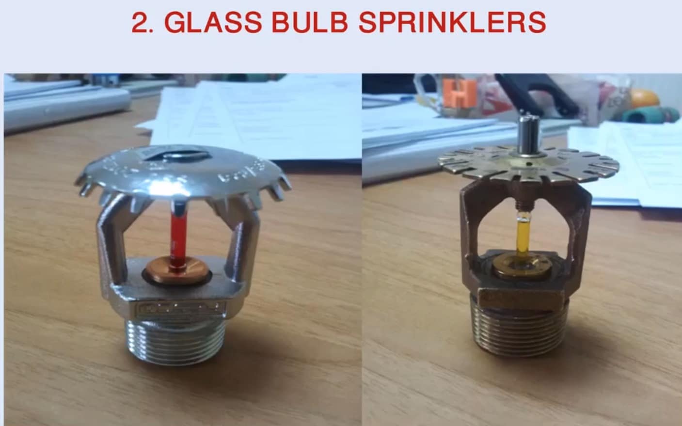 انواع رشاشات الحريق Firefighting Sprinklers | بيت المهندسين