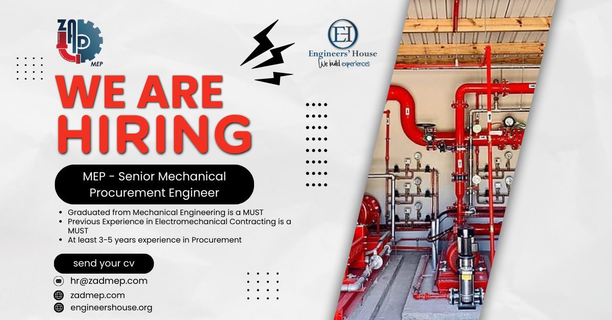 Senior Mechanical Procurement Engineer - MEP -2024 Jobs